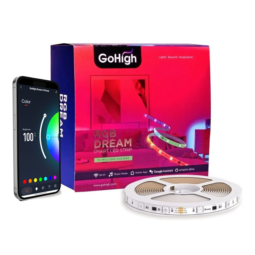 GoHigh Dream 12 Volt Smart Strip Light (10 Meter)- 5 meter* 2 sets